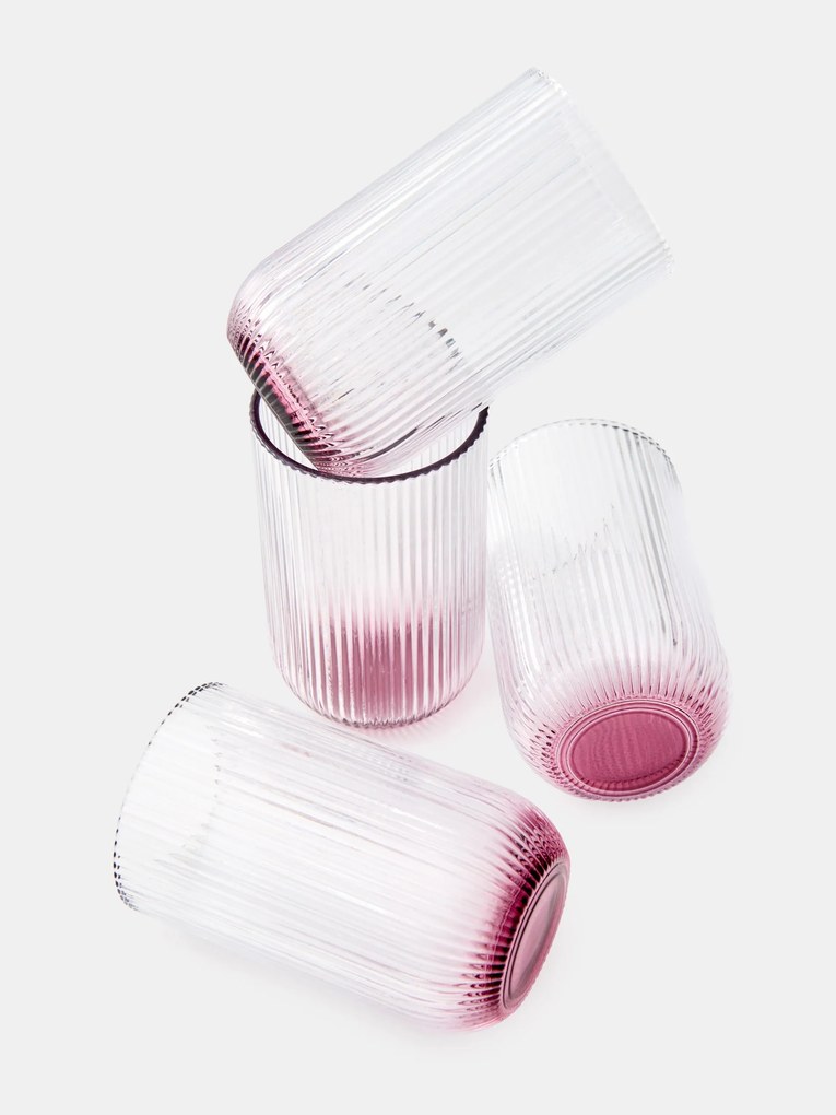 Sinsay - Sada žebrovaných sklenic 4 pack - clear