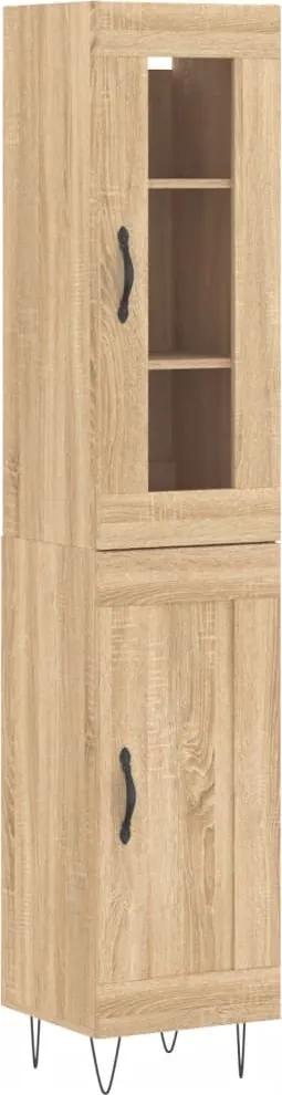 vidaXL Skříň highboard 34,5 x 34 x 180 cm kompozitní dřevo [3199524] Barva: Bílá