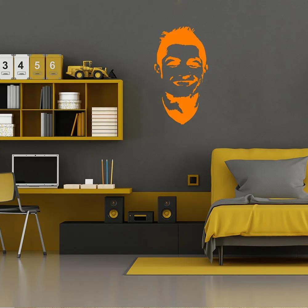 GLIX Ronaldo - samolepka na zeď Oranžová 50 x 90 cm