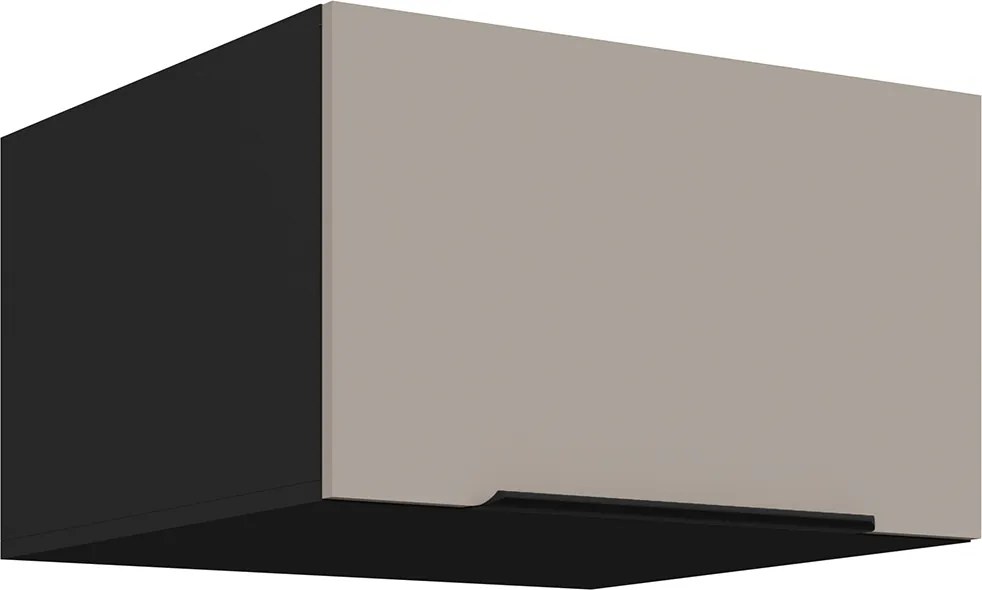 Kuchyňská linka ARIA cb | 390 cm | UNI dvířka | ANTI FINGERPRINT povrch | černá/béžová