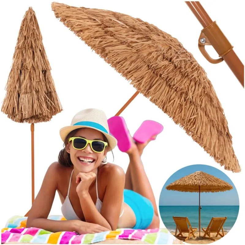 Zahradní slunečník 135 cm SPRINGOS HAVAJ BU0023 hnědý