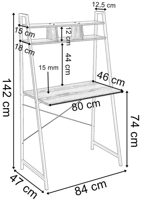 Kancelářský stůl ARVIKA Modern Pine