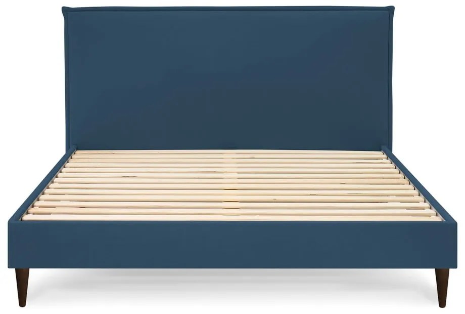Modrá čalouněná dvoulůžková postel s roštem 160x200 cm Sary – Bobochic Paris
