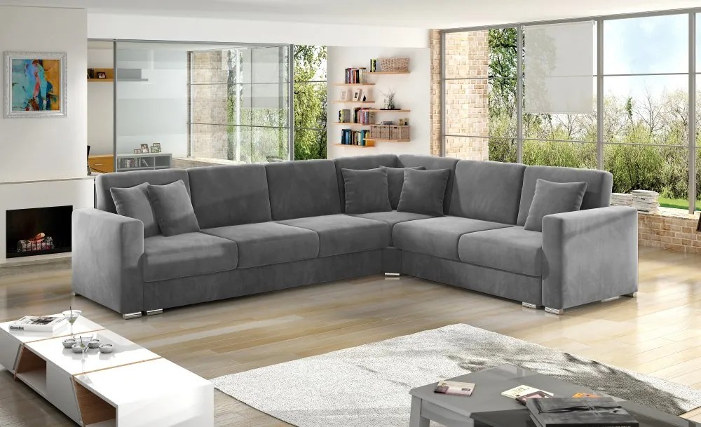 Rohová sedací souprava NERO DELUXE 308x230 univerzální světle hnědá