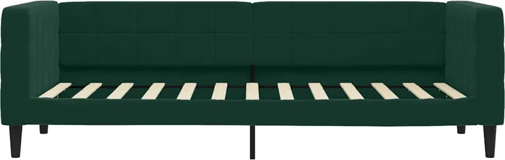 Válenda s přistýlkou a zásuvkami tmavě zelená 80 x 200 cm samet 3196734