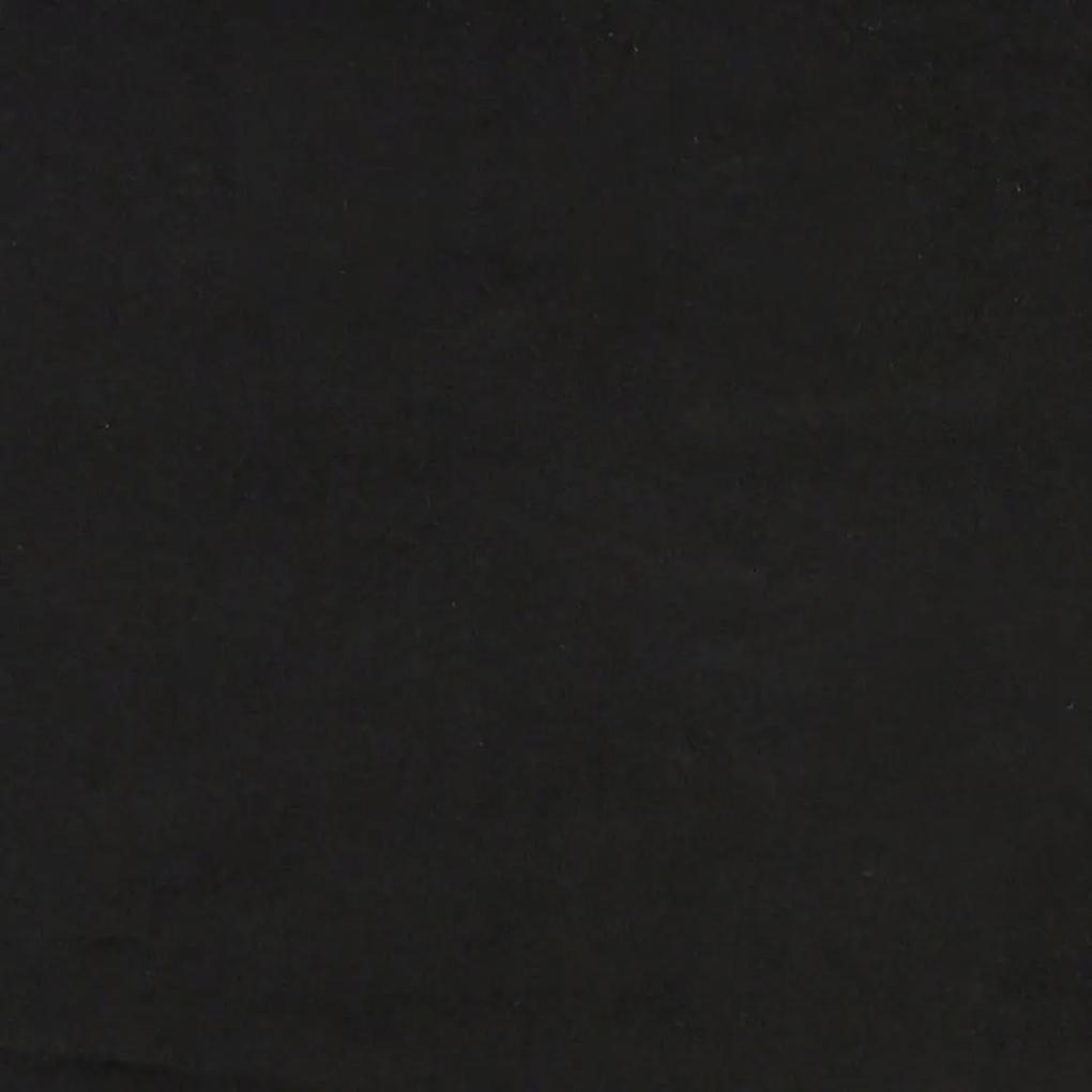 Válenda s matrací černá 90 x 200 cm samet