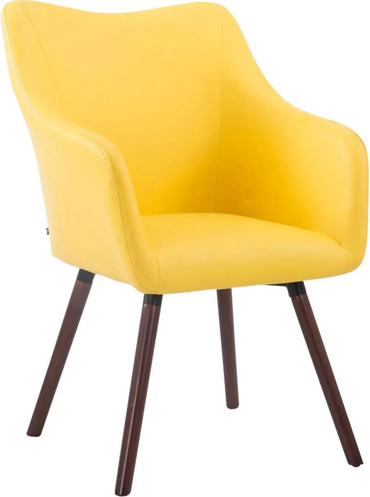 Židle Mack, nohy ořech Barva  Žlutá