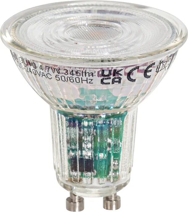 Sada 5 chytrých LED žárovek GU10 50mm čirých 4,7W 345 lm 2200-4000K