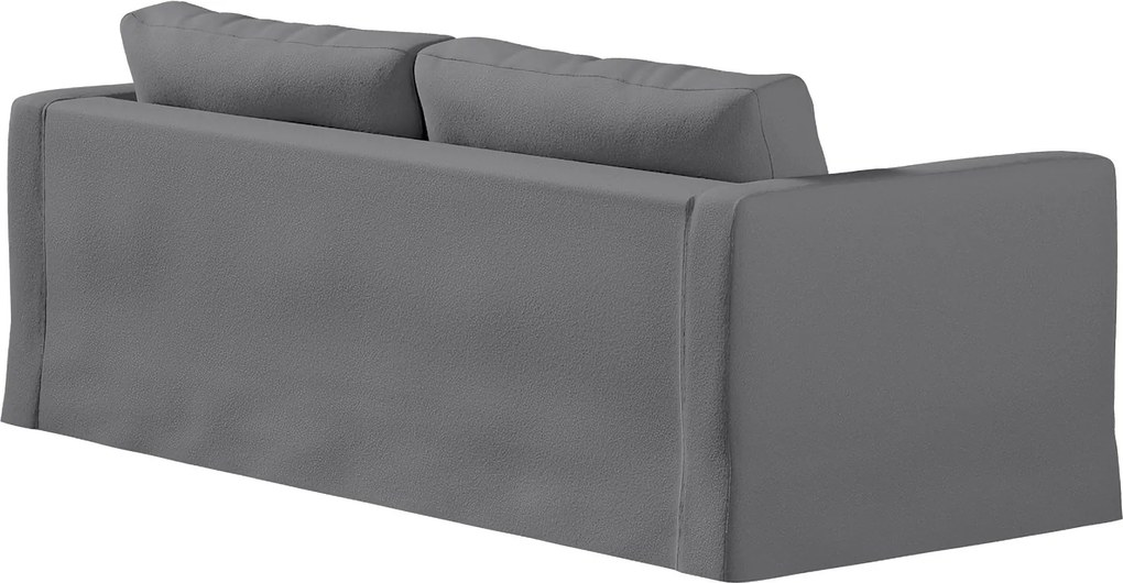 Potah na pohovku IKEA Karlstad 3-místná, nerozkládací, dlouhý barva šedá látka pletený vzor