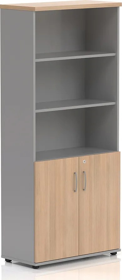Vysoká skříň Visio LUX 80 x 38,5 x 183,5 cm, dub