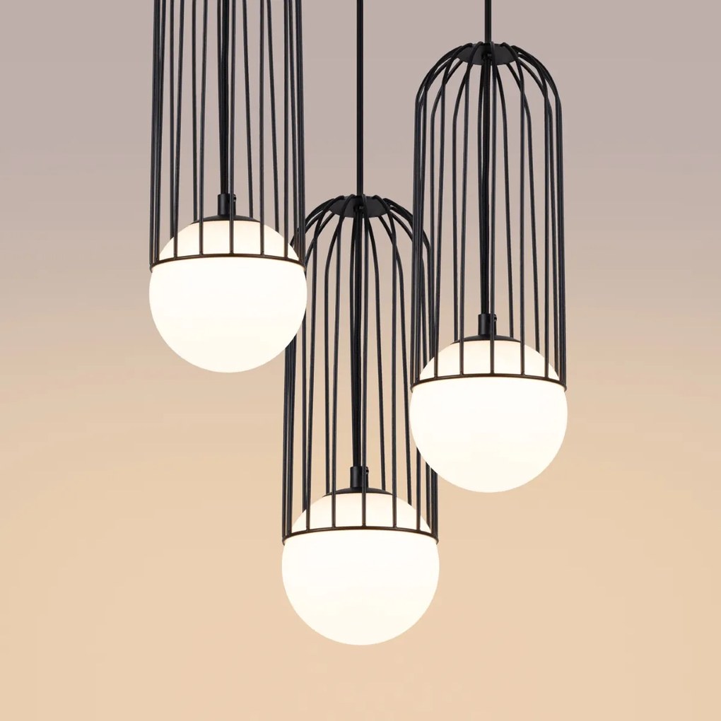 Sollux Lighting Závěsné svítidlo BRINA 3P Černá