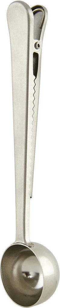 Nicolas Vahé Dávkovací lžička s klipsem Coffee Silver, šedá barva, kov