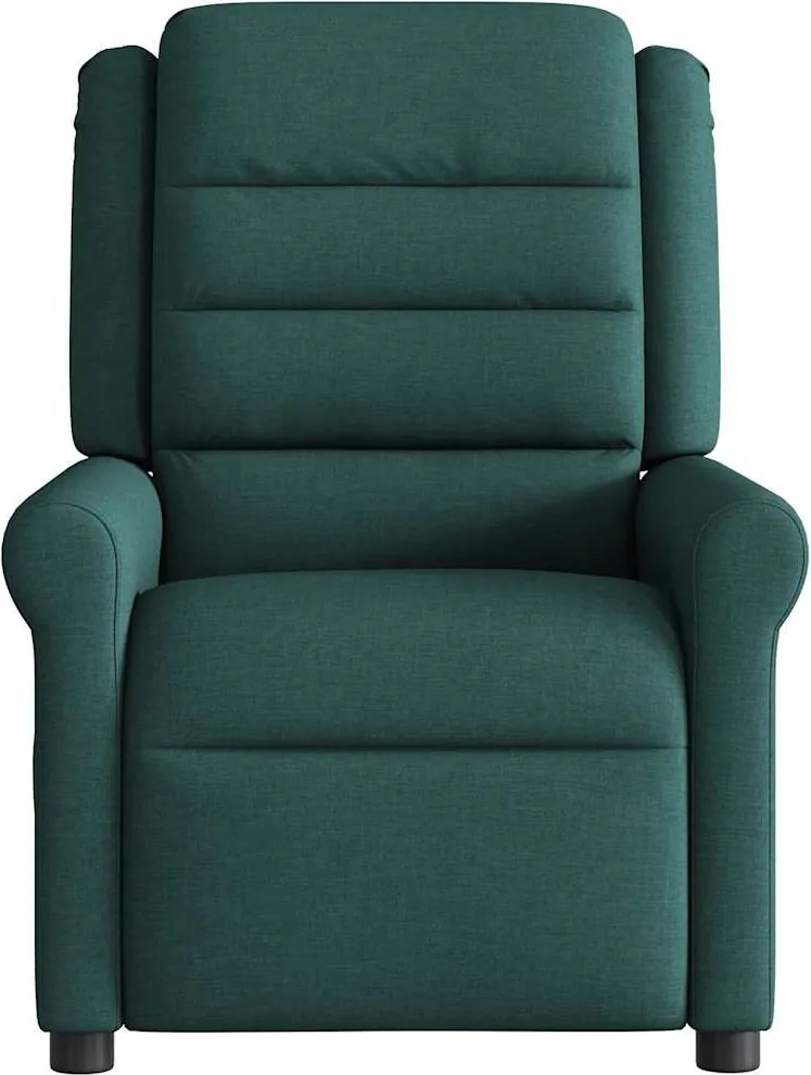 Elektrické polohovací křeslo tmavě zelené textil 3303300