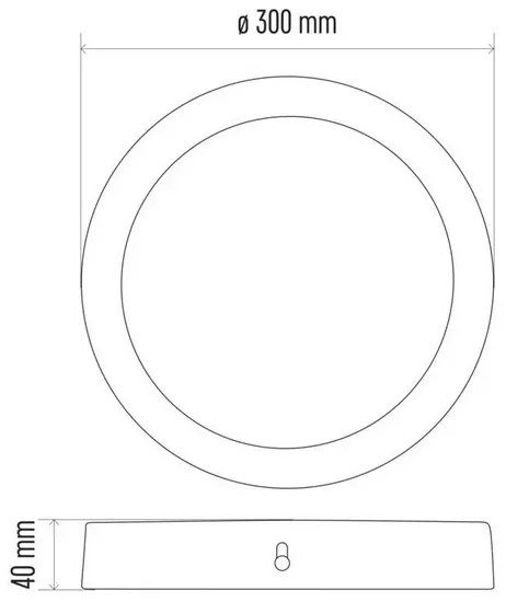 Emos lighting LED přisazený panel ø 300 mm, 24W, kulatý Teplota světla: 3000 K, Barva materiálu: Bílá