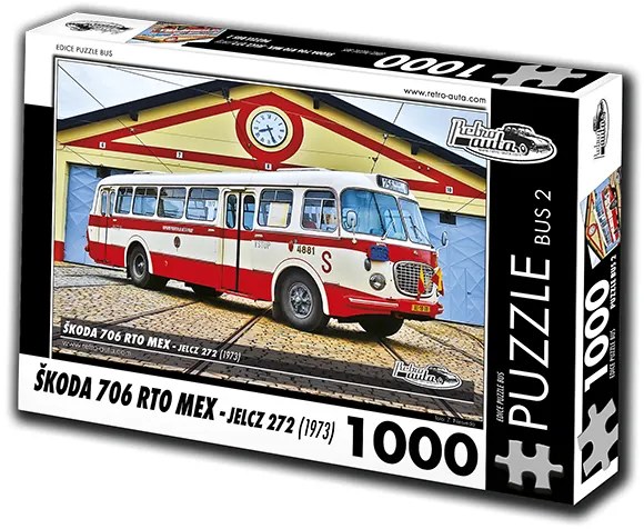 Retro-auta puzzle bus č.2 škoda 706 rto mex (1973) 1000 dílků