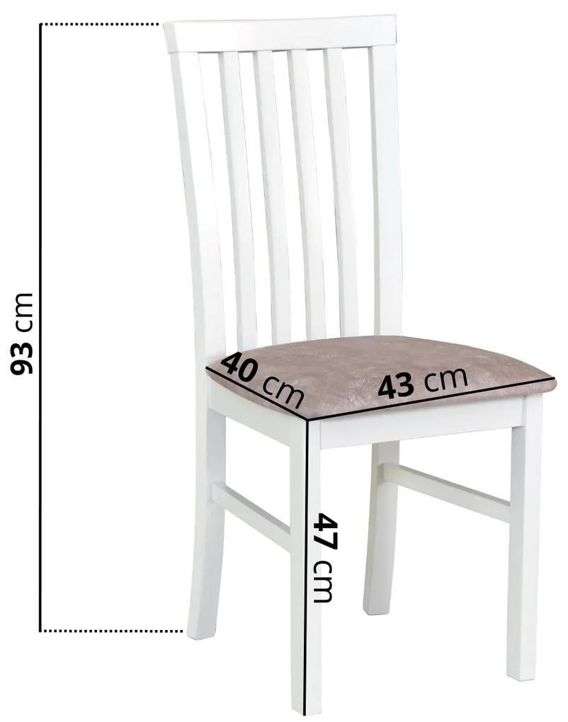 Jídelní židle Balro 1 Zvolte dřevo: Bílá, Zvolte látku: látka 19b