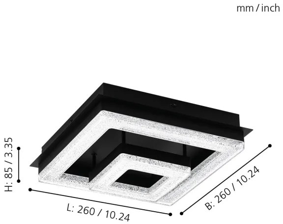 Eglo 99327 - LED Stropní svítidlo FRADELO LED/12W/230V
