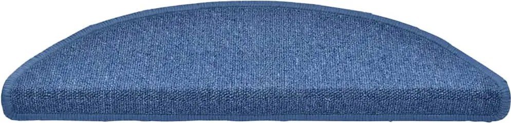 Schodové rohože 20 ks 56 x 17 x 3 cm modré, půlkulaté 3365788