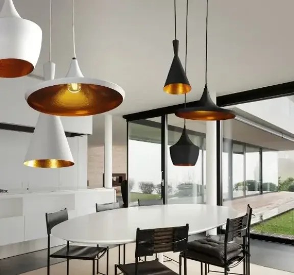 Designový lustr Mix bílé/zlaté