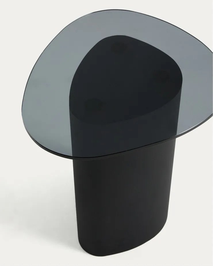 Odkládací stolek se skleněnou deskou 47x48 cm Olir – Kave Home