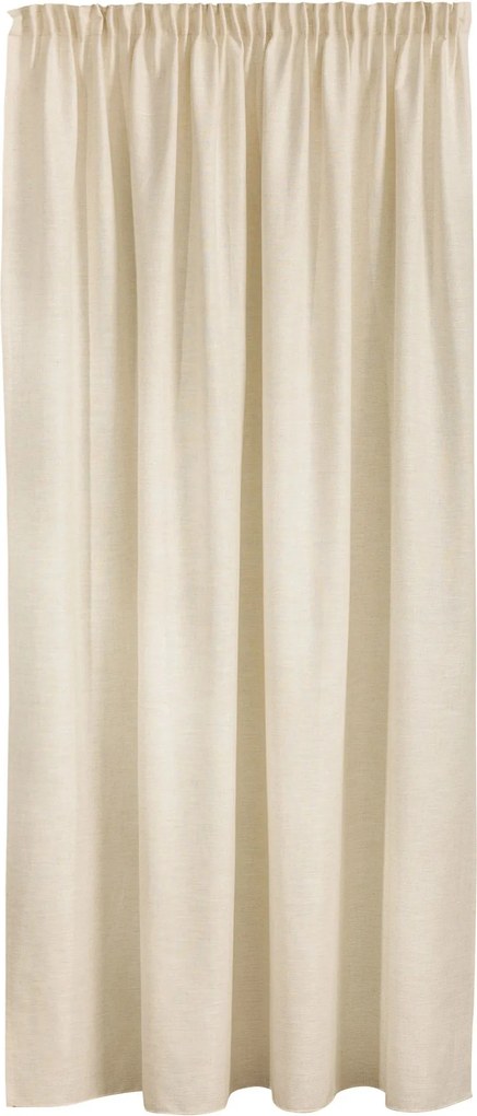 Závěs s řasící páskou barva krémová látka pletený vzor