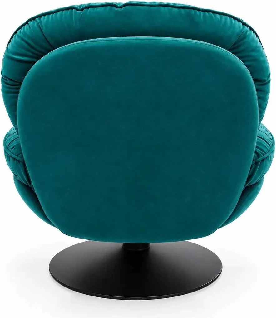 LuxuryForm DESIGN Otočné relaxační křeslo LUNA s podnožkou - zelené