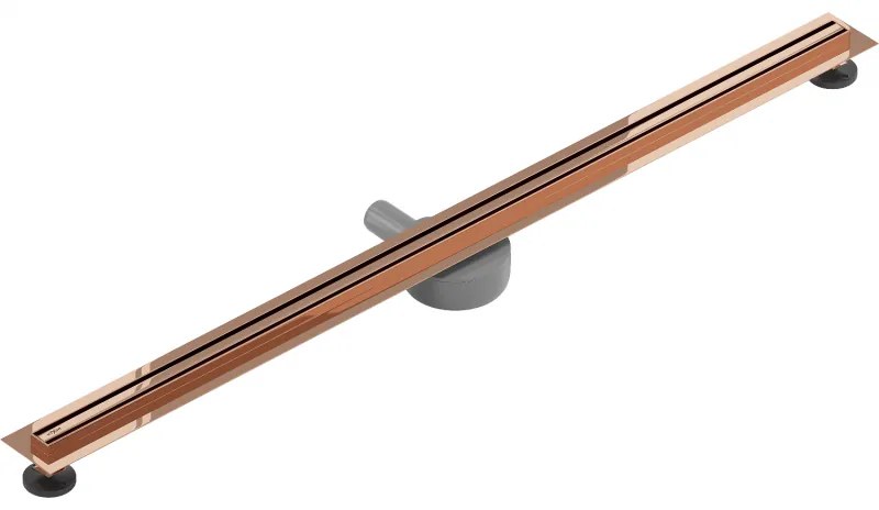 Mexen Flat 360° Slim lineární odtok rotační 120 cm, Zlatorůžová - 1641120