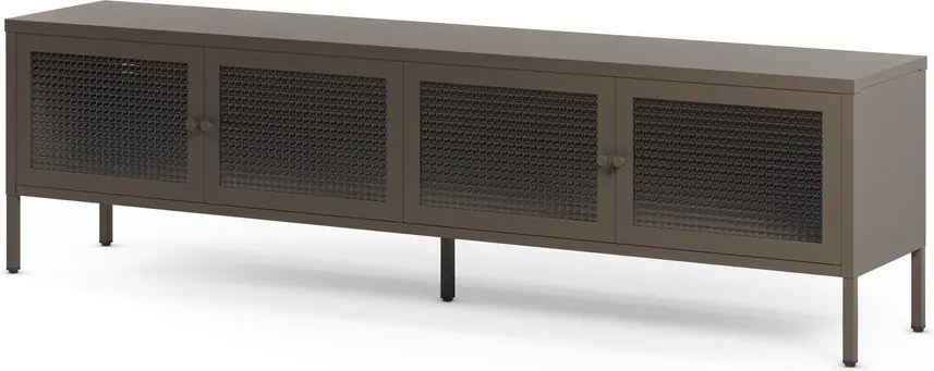 Šedý kovový TV stolek 160x50x35 cm Layna – Marckeric
