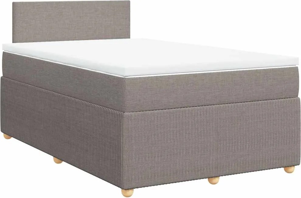 Box spring postel s matrací taupe 120x200 cm textil 3289720