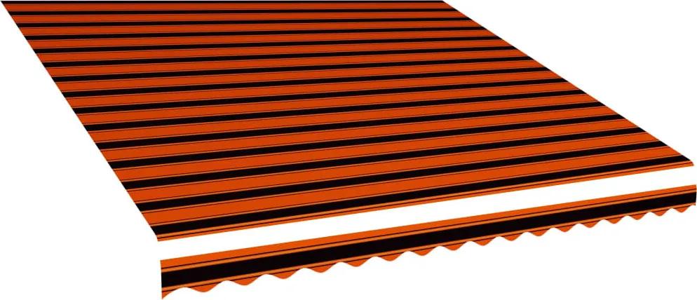 vidaXL Náhradní plachta na markýzu 4,5 x 3 m [143711] Barva: oranžová a černá