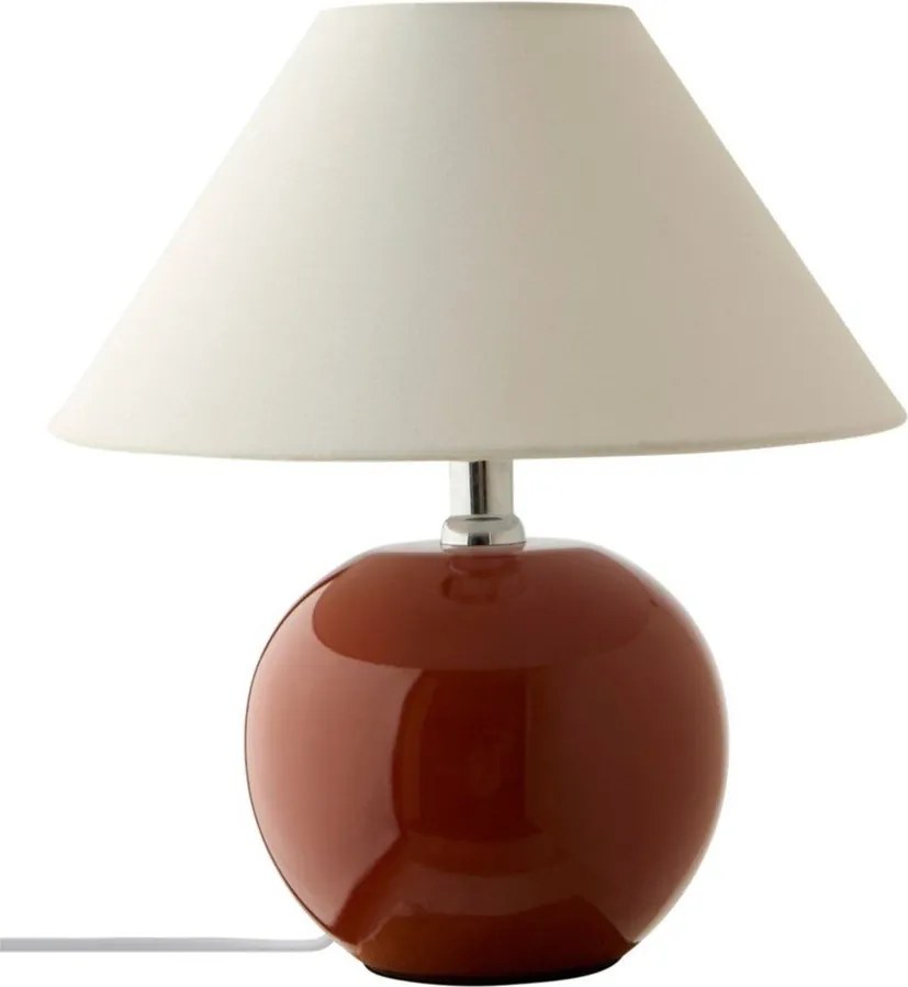 Hnědá/krémová keramická stolní lampa (výška 29 cm) Karamell – Jotex