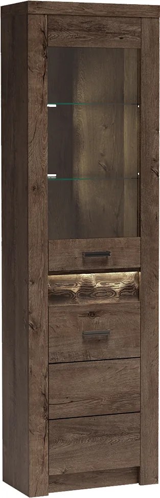 Obývací stěna INDIANAPOLIS t | sestava CH | 330 cm | jasan tmavý