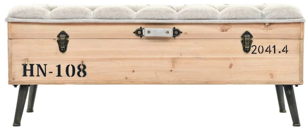 vidaXL Úložná lavice 110 cm masivní jedlové dřevo