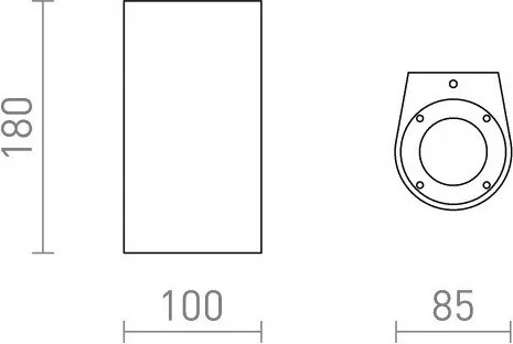 RED R13792 GRANITA II nástěnná beton/dekor světlý granit 230V LED GU10 5W IP65 - RED - DESIGN RENDL