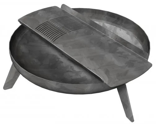 Grilovací plát na přenosné ohniště Ø 80 cm ✔ Surová ocel