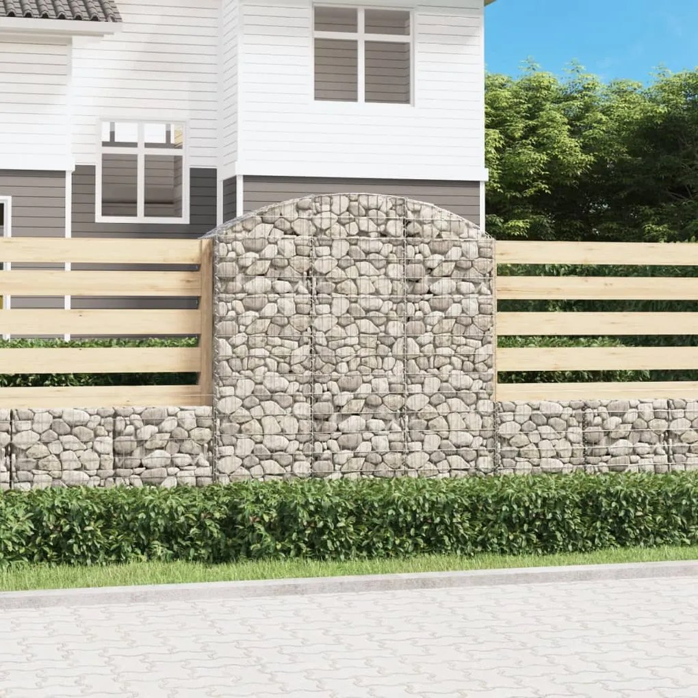 Klenutý gabionový koš 150 x 50 x 160/180 cm pozinkované železo 153458