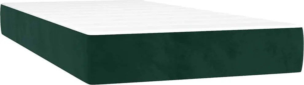 Box spring postel s matrací tmavě zelená 80 x 200 cm samet 3142992