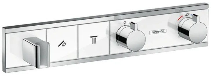 Hansgrohe RainSelect, termostatická sprchová baterie pod omítku, na 2 výstupy, bílá/chromová, 15355400
