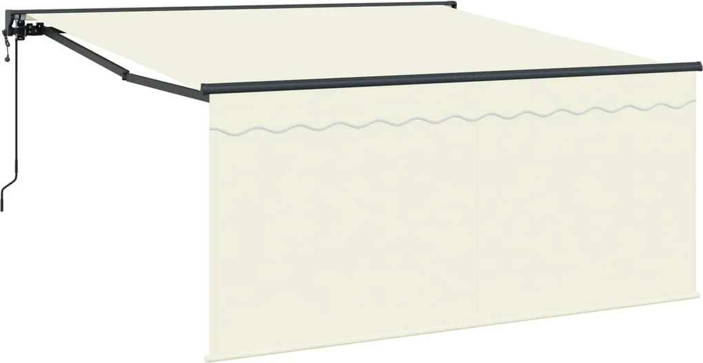 Stahovací markýza Krémová 300 x 250 cm Polyester a hliník 3329922