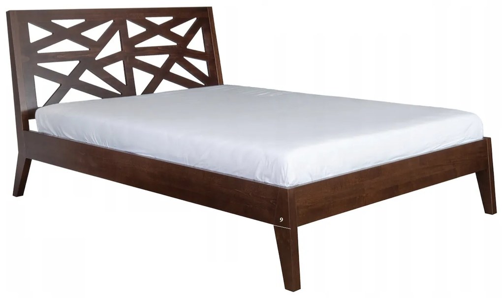 Drewmax LK164 180x200 cm dřevěná postel masiv buk dvojlůžko