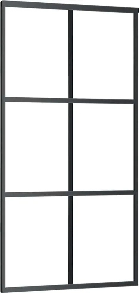 Posuvné dveře s kováním ESG sklo a hliník 102 x 205 cm 3081949