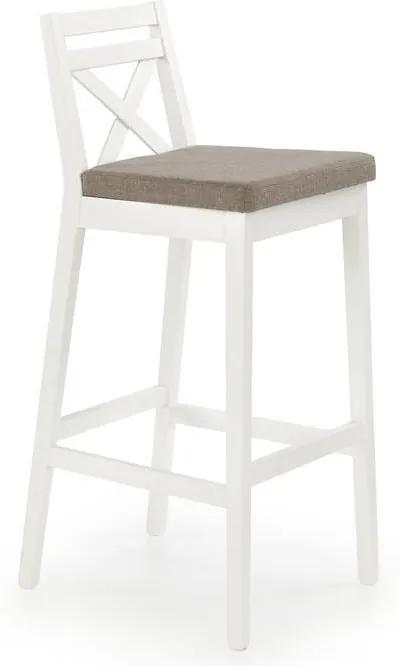 BORYS židle barové vysoké bílá / polstrování: inari 23