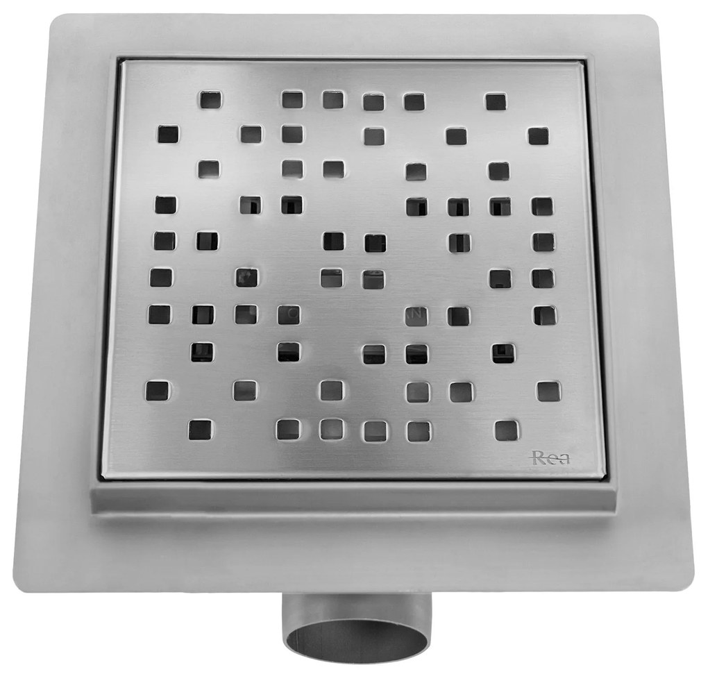 Rea Dots, nerezový odtokový žlab 150x150 mm, ocelová, REA-G6203