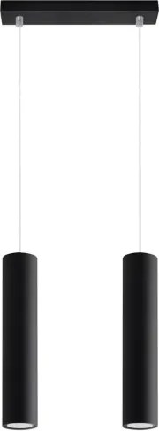 Lustr SOLLUX Lagos 2 GU10 2x40W bez zdroje SL.0328 černá