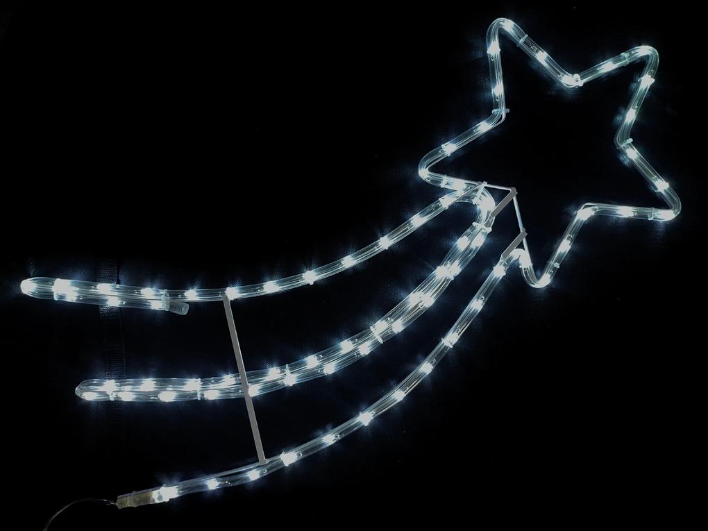Vánoční LED dekorace, kometa, 70cm, různé barvy na výběr Barva: Teplá bílá