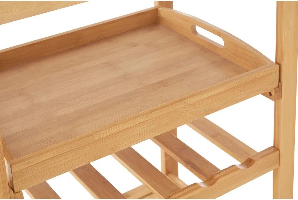 Bambusový servírovací stolek na kolečkách 41x58 cm Harlow – Premier Housewares