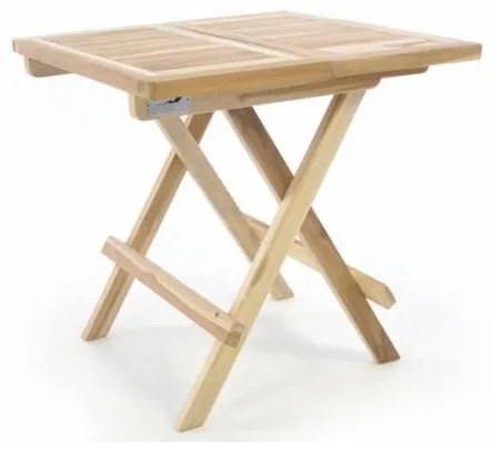 Skládací zahradní stolek DIVERO - týkové dřevo neošetřené - 50 cm Divero D47271