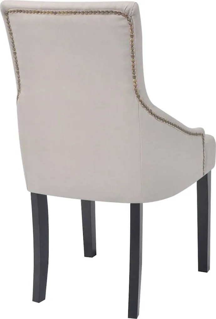 Jídelní židle 2 ks krémově šedé textil 242402