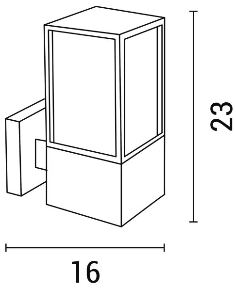Venkovní nástěnná lampa 1xE27/12W/230V IP44 antracit