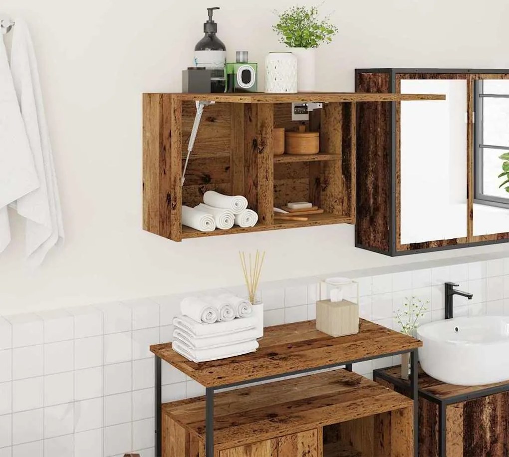 vidaXL Koupelnová nástěnná skříňka 60 x 25 x 40 cm kompozit [860070] Barva: dub artisan